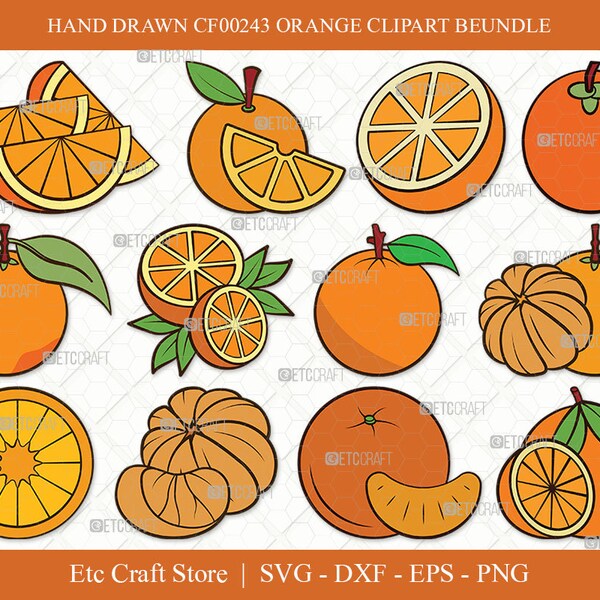 Mandarin Clipart - Etsy