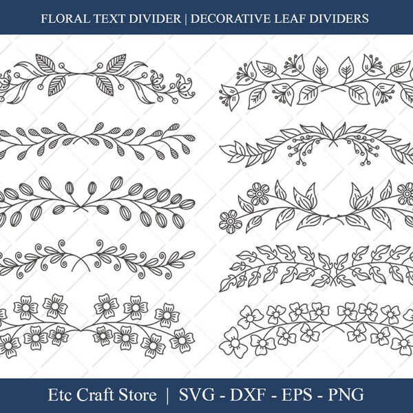 Wedding Text Dividers Svg - Etsy