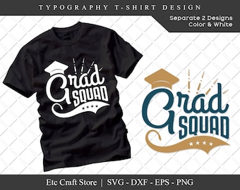 Grad Squad Svg - Etsy
