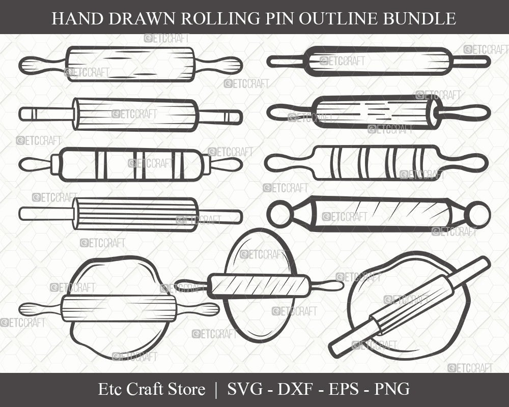 Rolling Pin SVG Cut File Kitchen Items Svg Printable Clipart - Etsy Canada
