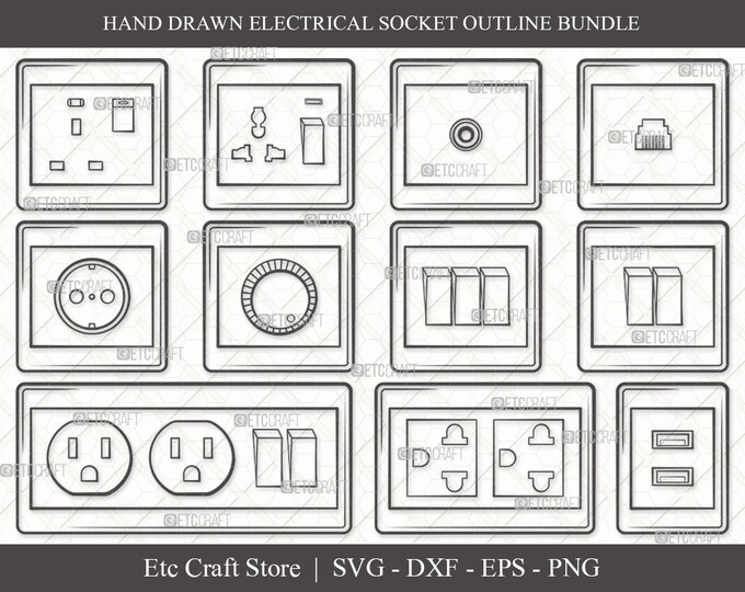 Hand Drawn Vector Work by EtcCraftStore on Etsy
