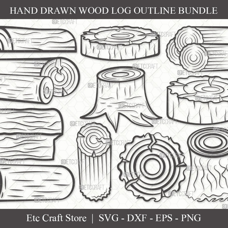 Wood Log Svg - Etsy