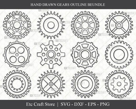 Gears Outline Png