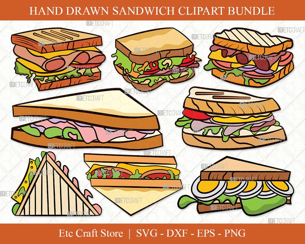 Clipart Of Sandwiches