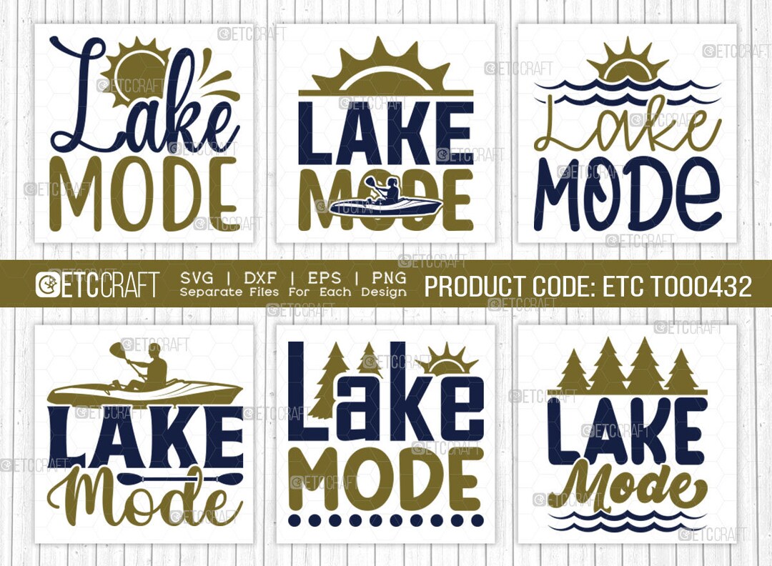 Lake Mode SVG Bundle Lake Svg Lake Life Svg Canoe Svg - Etsy Canada