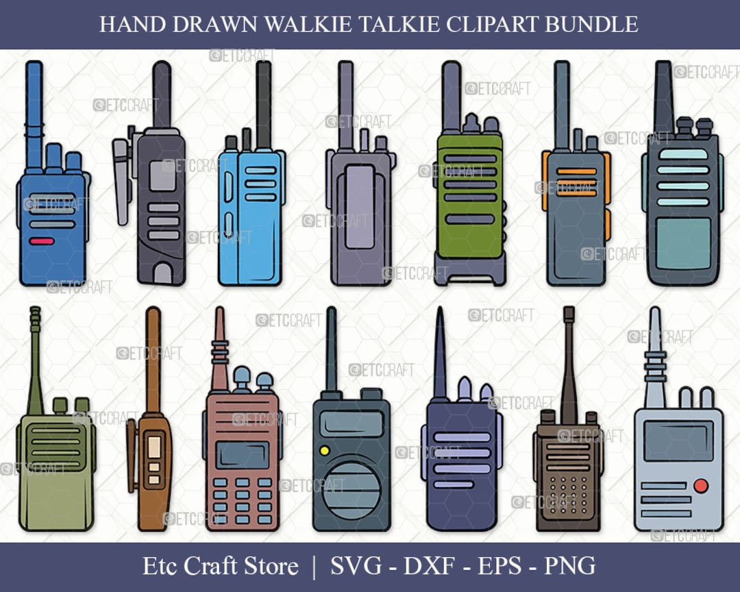 Walkie Talkie SVG, Walkie Talkie Clipart, Communication Radio Svg ...
