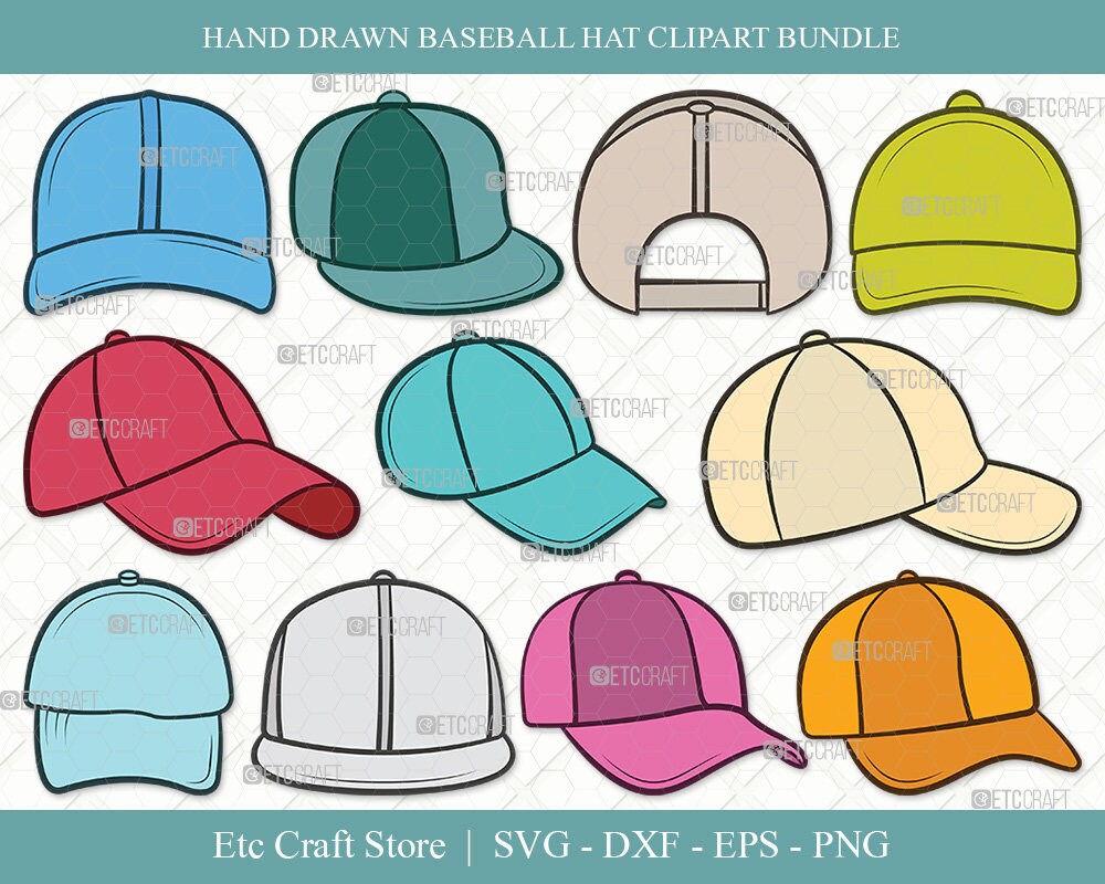Baseball Hats Clip Art