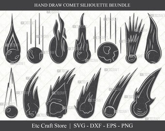 Comet SVG, Comet Silhouette, Asteroid Svg, Comet Icon Svg, Flaming ...