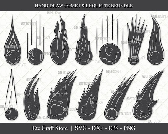 Comet SVG Comet Silhouette Asteroid Svg Comet Icon Svg - Etsy UK