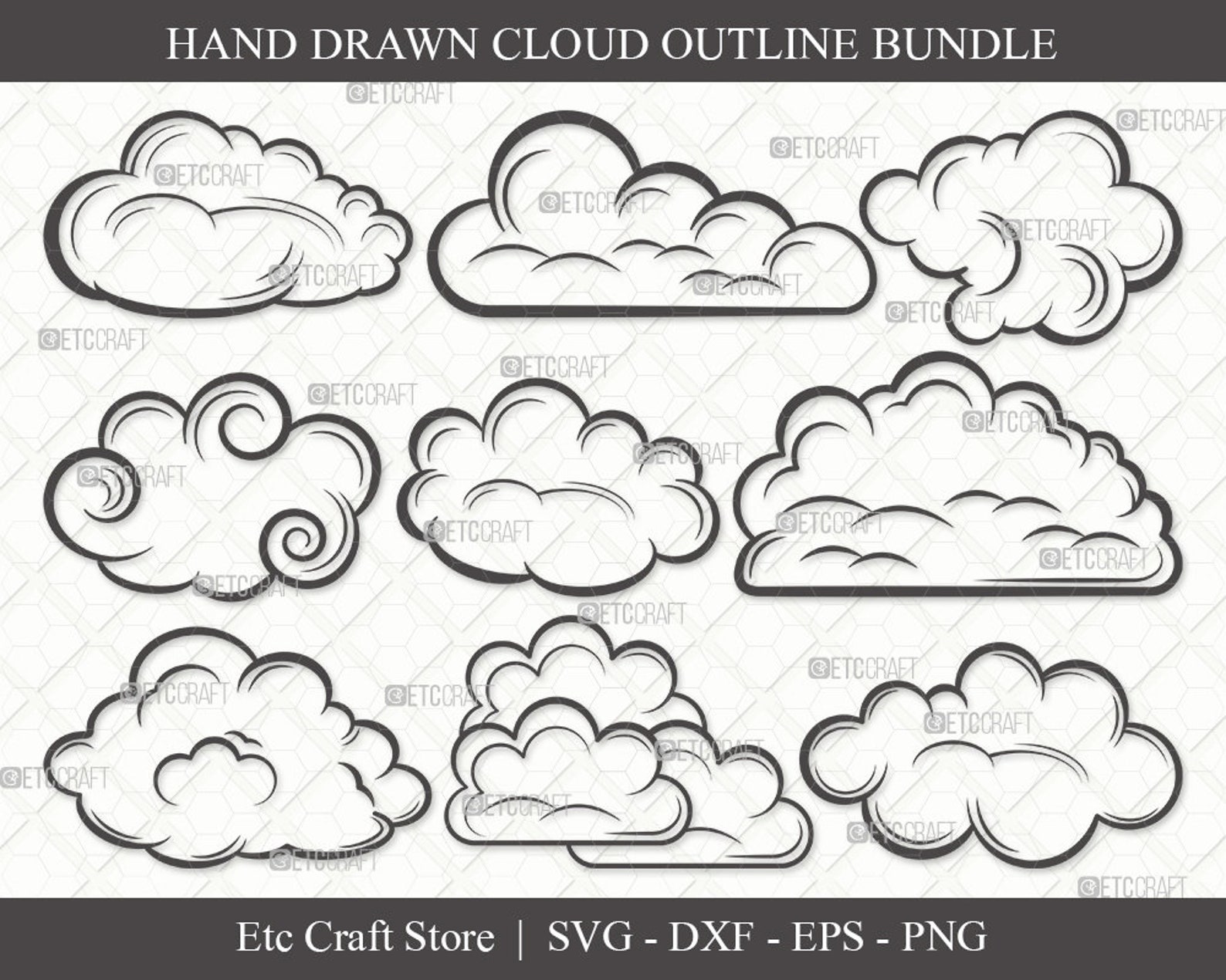 Cloud Outline SVG Cut File Rain Cloud Svg Weather Svg - Etsy Canada