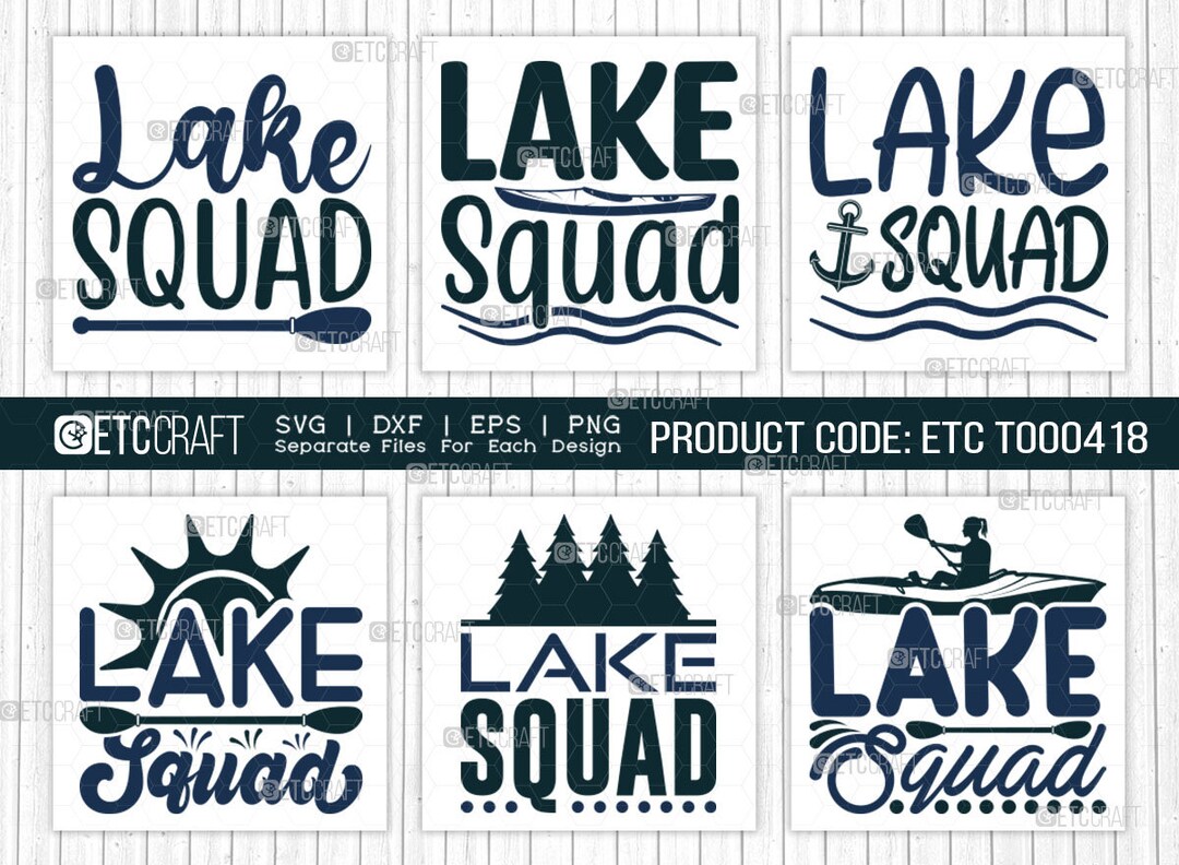 Lake Squad SVG Bundle Lake Svg Lake Life Svg Canoe Svg - Etsy Canada