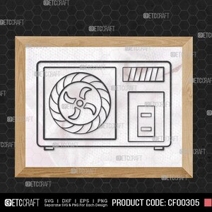 Air Conditioner SVG, AC Outline, Floor Standing Svg, Hvac Svg, Portable ...