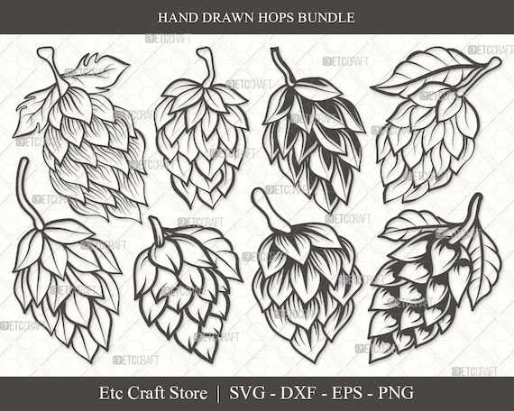 Hop outline SVG Cut File Bierhop Svg Biercadeau Svg - Etsy België