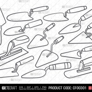 Trowel SVG, Trowel Outline, Bricklaying Trowel Svg, Cement Trowel Svg ...