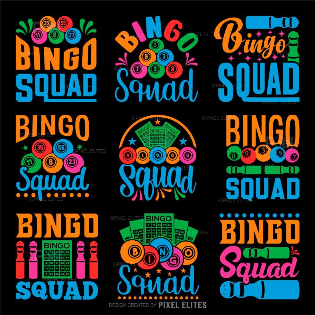Bingo Squad SVG Bundle: Funny Team Shirt Design (digital Download - Etsy