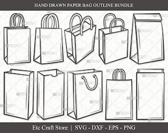 103 Bag Svg Bundle | Paper Bag SVG Cut Files | Paper Bag Silhouette ...