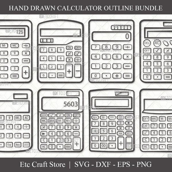 Calculator Svg - Etsy