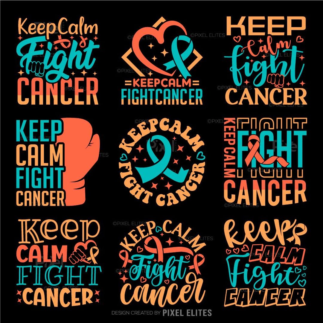 Keep Calm Fight Cancer SVG Cut File | Breast Cancer Awareness Quote ...
