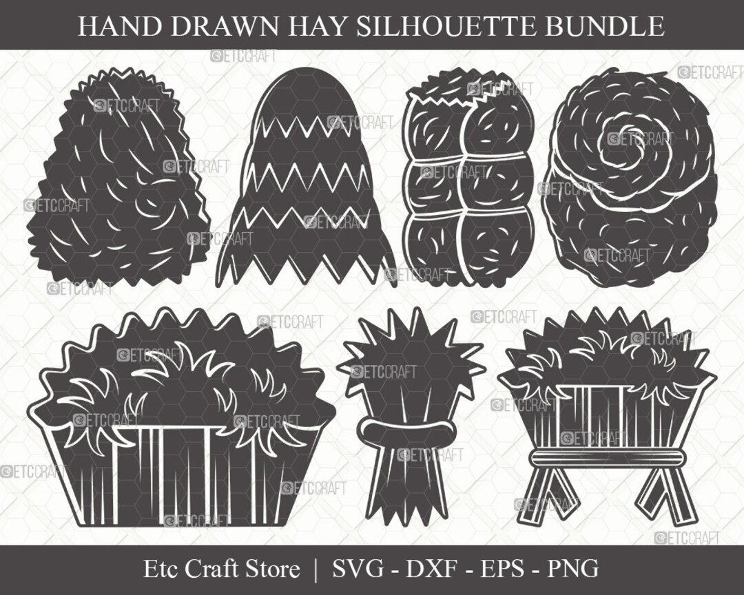 Hay Silhouette SVG Cut File Haystack Svg Farm Svg - Etsy