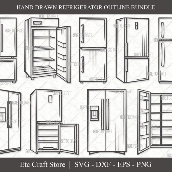 Retro Refrigerator - Etsy
