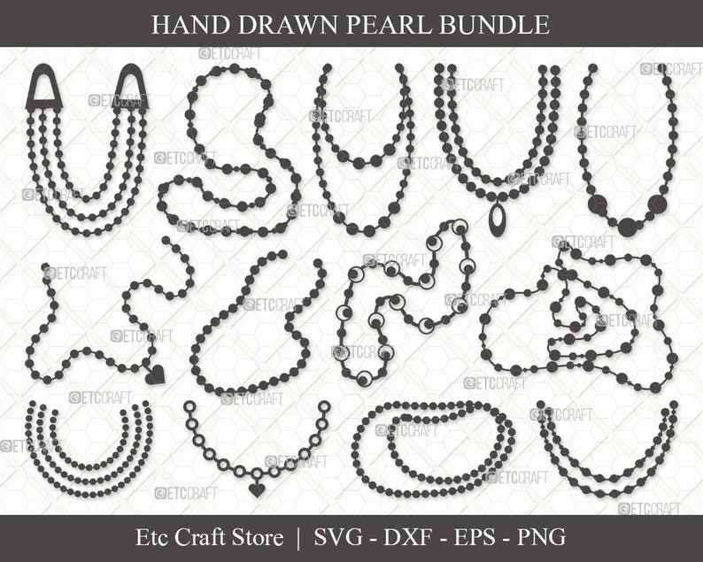Pearls Necklace SVG Cut File, Baby Pearls Printable Clipart - Etsy