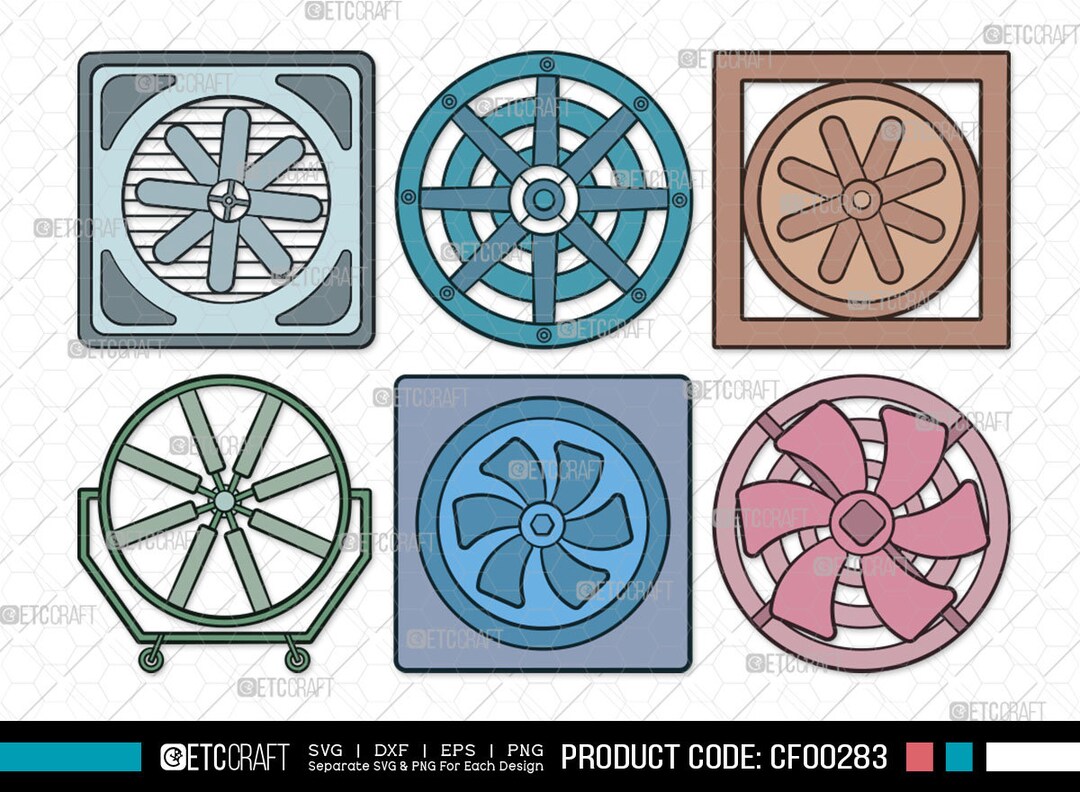 Industrial Fan Clipart, Industrial Fan SVG, Ventilation Fan Svg ...