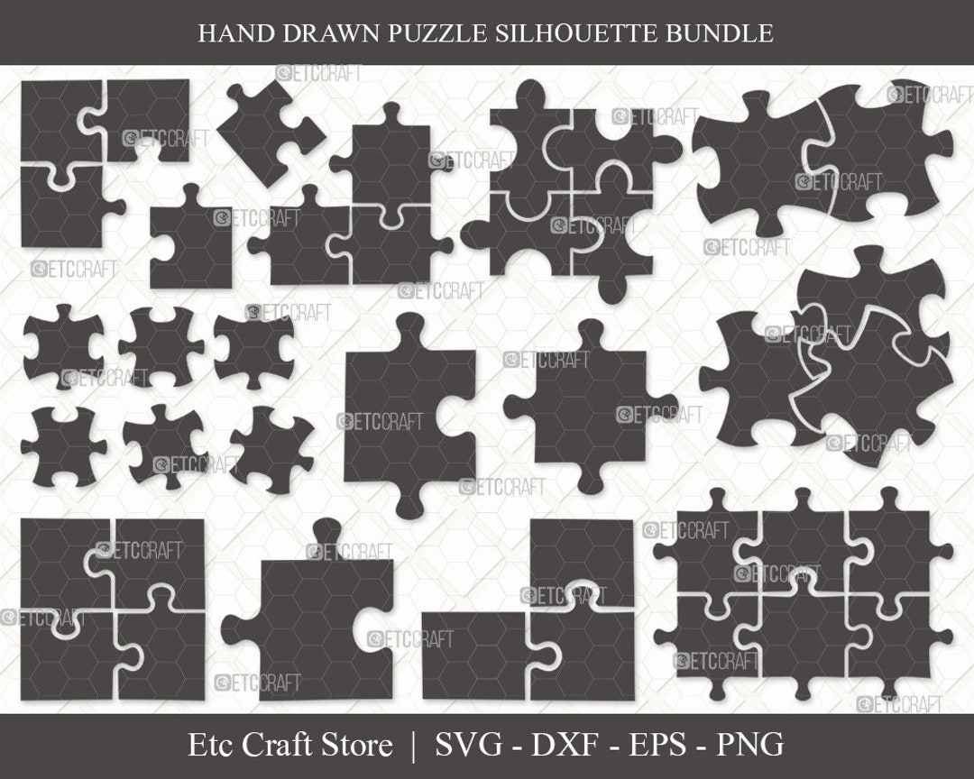 Puzzle Silhouette SVG Puzzle Piece Svg Jigsaw Puzzle Svg - Etsy Hong Kong