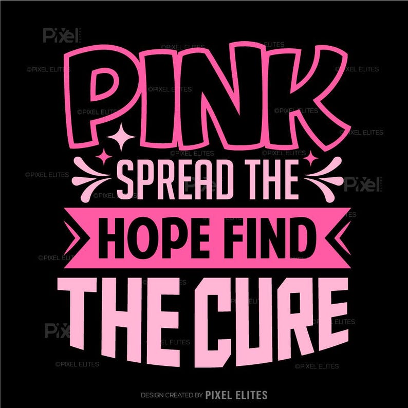 Pink Spread the Hope Find the Cure SVG Cut File | Breast Cancer ...