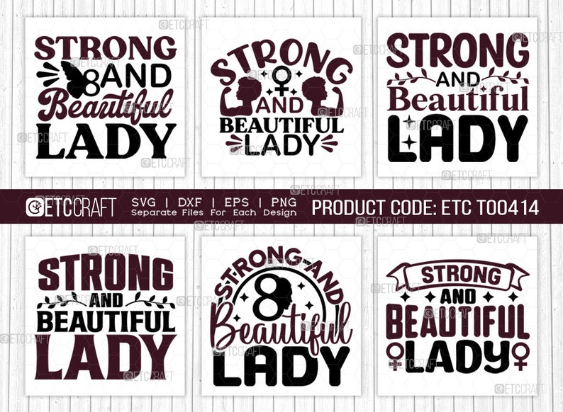 Strong and Beautiful Lady SVG Bundle Womens Day Svg Girl - Etsy