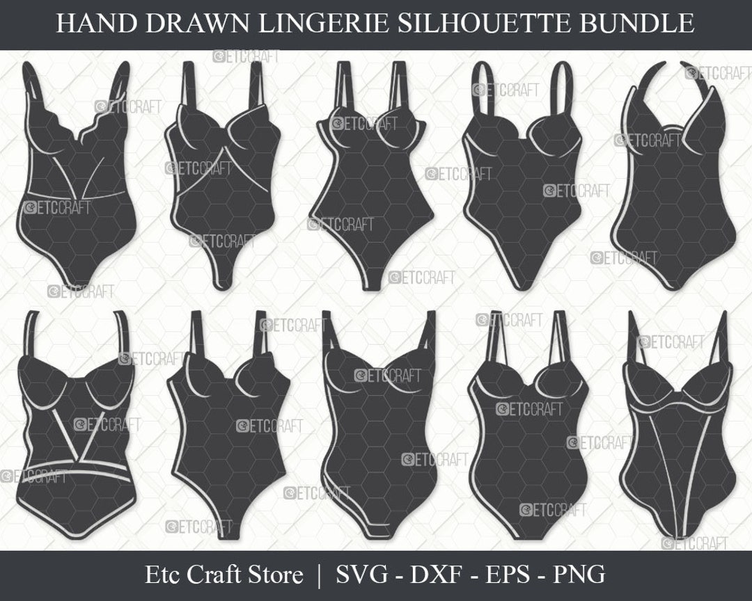 Lingerie Silhouette Bras Svg Underwear Svg Panties Svg - Etsy