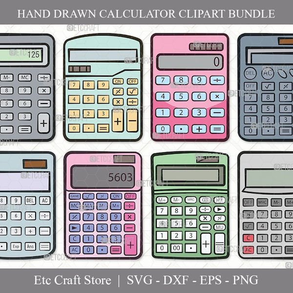 Calculator Svg - Etsy