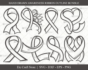 Awareness Ribbon Outline - Etsy