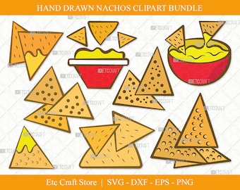 Nacho Chips With Cheese SVG PNG - Etsy