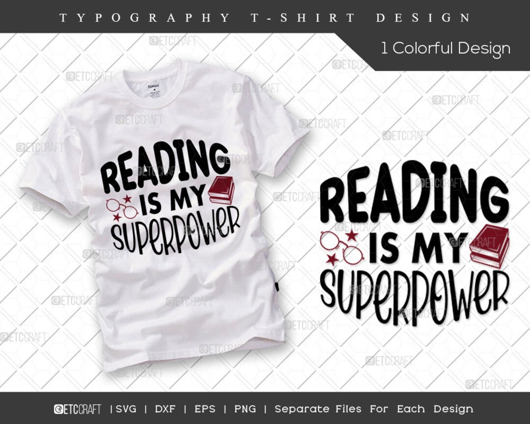 Reading is My Superpower SVG Cut File | Reading Svg | Bookworm Svg ...