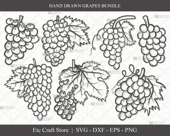 Simple Grapes Outline