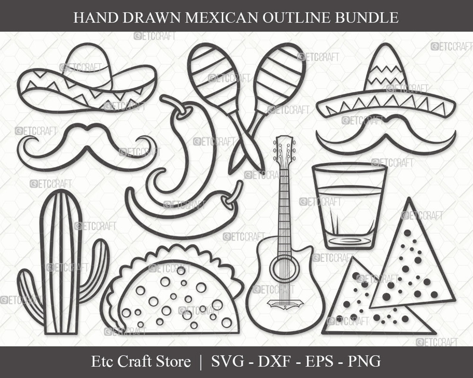 Mexican Outline SVG Cut File | Mexican Svg | Cinco De Mayo Svg ...