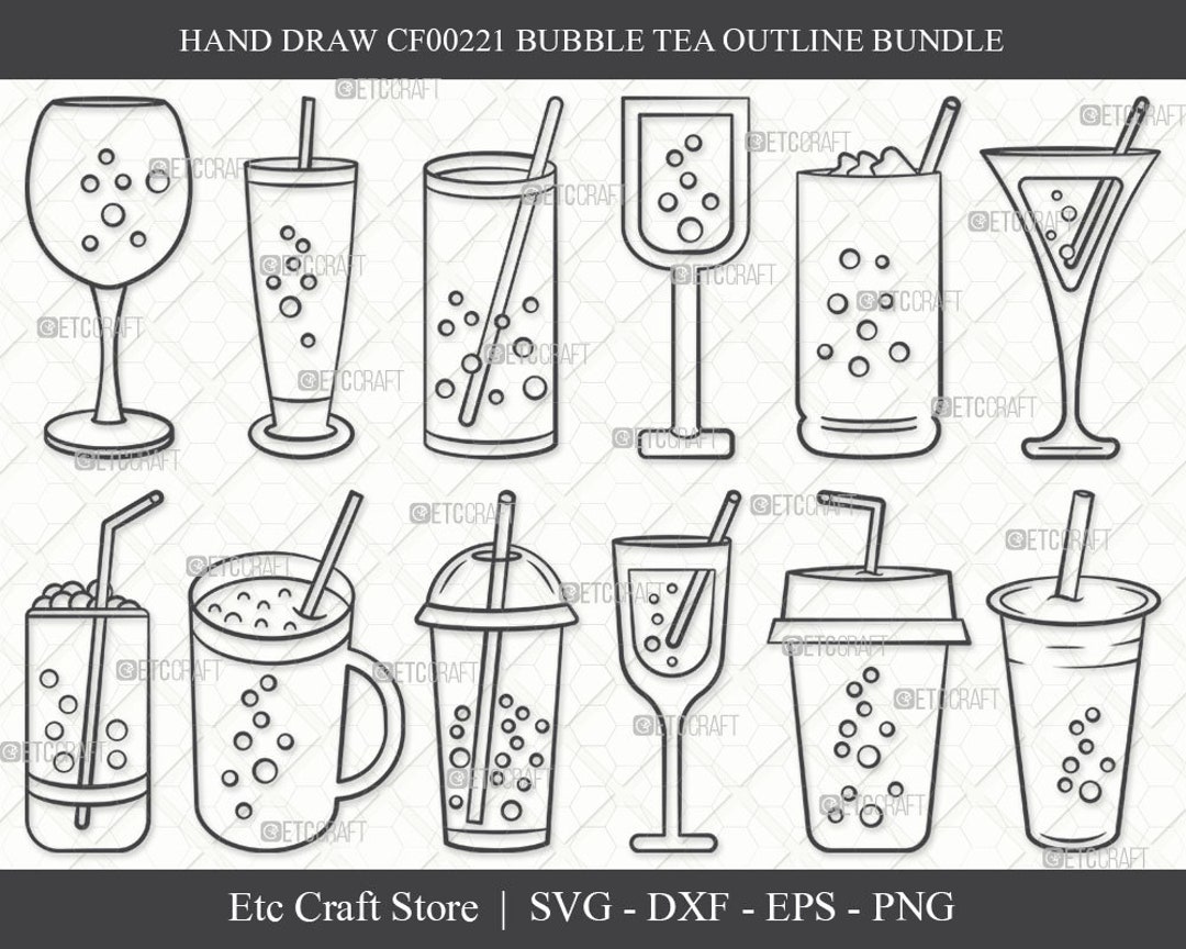 Bubble Tea SVG Tea Outline Tea Svg Bubble Svg Tea Lover - Etsy Ireland