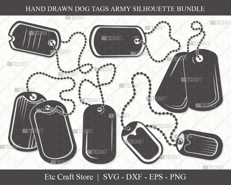 Army Dog Tags SVG Cut File Military Dog Tags Svg Printable - Etsy