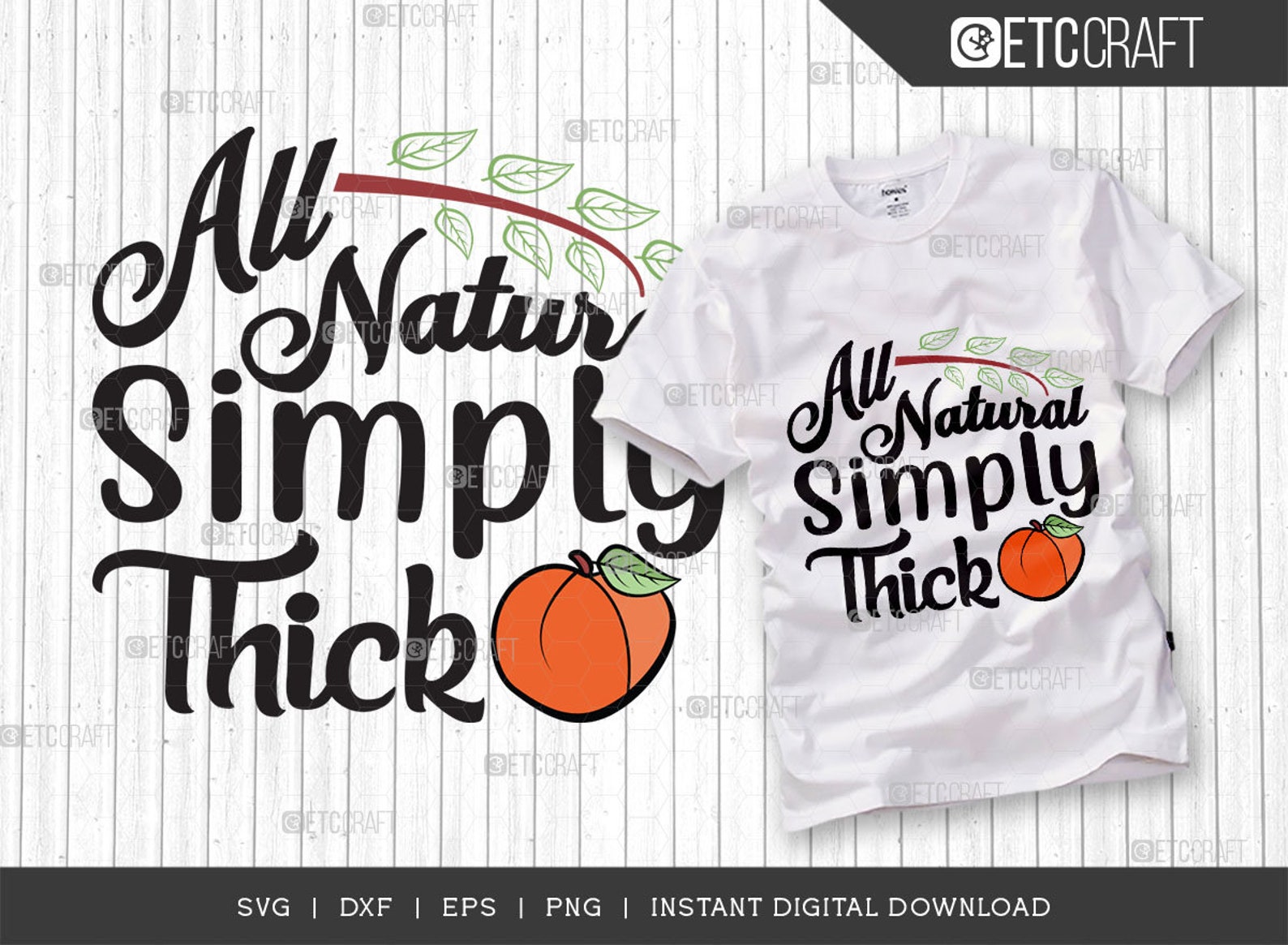 All Natural Simply Thick SVG Bundle | Funny T-shirt Design | Cricut for ...