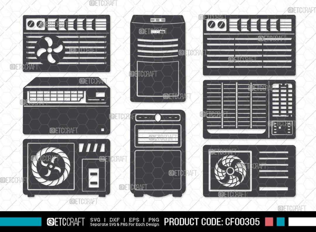 Air Conditioner SVG, AC Silhouette, Floor Standing Svg, Hvac Svg ...