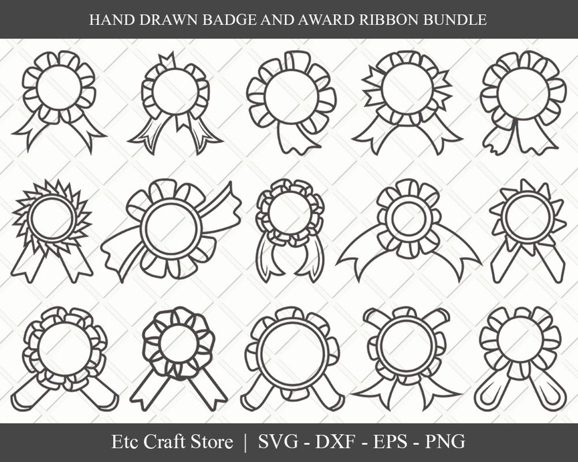 Award Ribbon SVG Cut Files Badge Ribbon Svg Achievement | Etsy