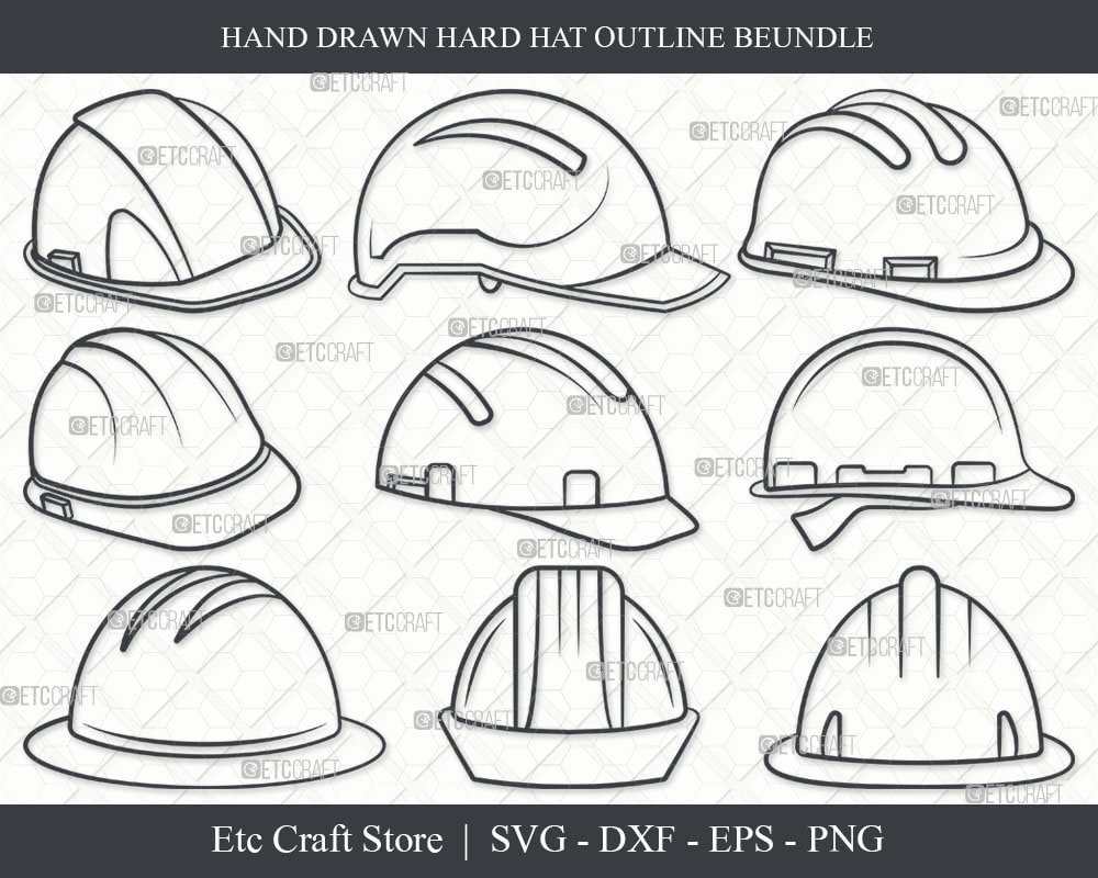 Construction Hat Drawing