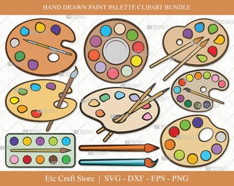 Paint Palette Svg | Etsy