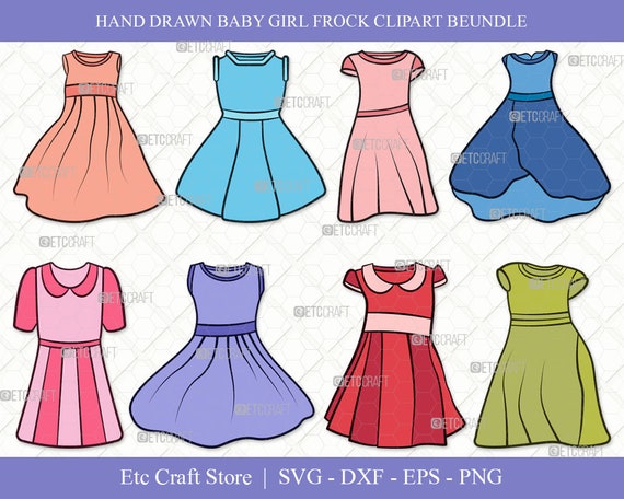Girl Frock SVG Frock Clipart Baby Frock Svg Frock Svg Baby - Etsy UK