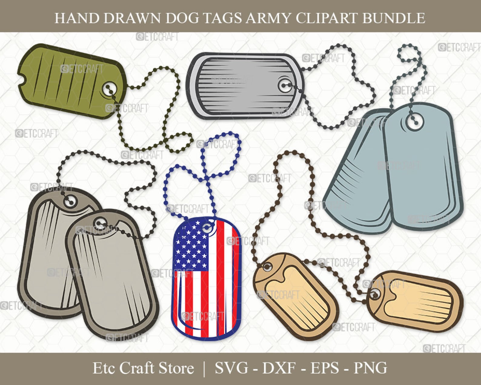 Army Dog Tags SVG Cut File Military Dog Tags Svg Printable - Etsy Canada