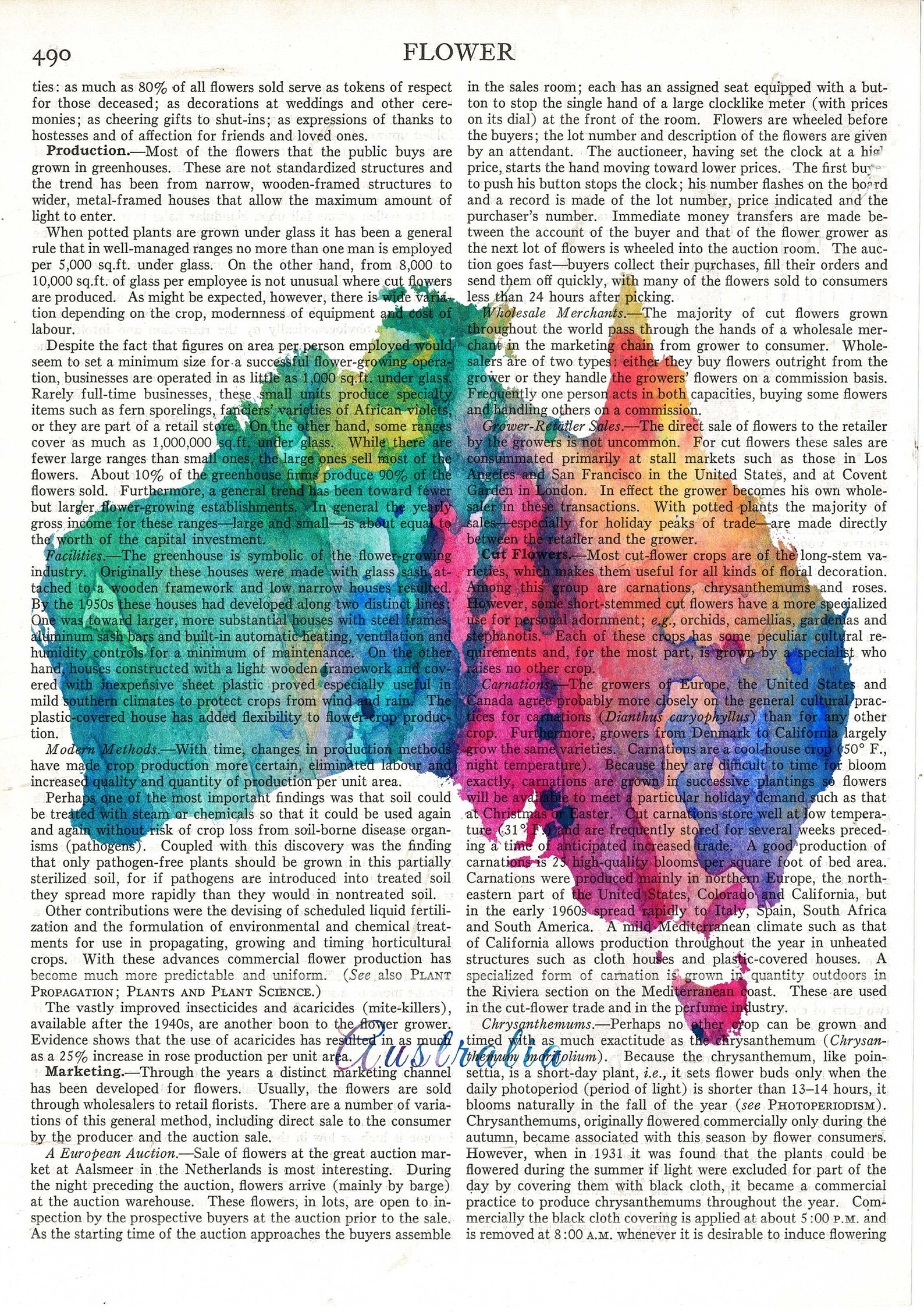 Map of Australia Water Color Map Rainbow Colors Australian - Etsy Canada