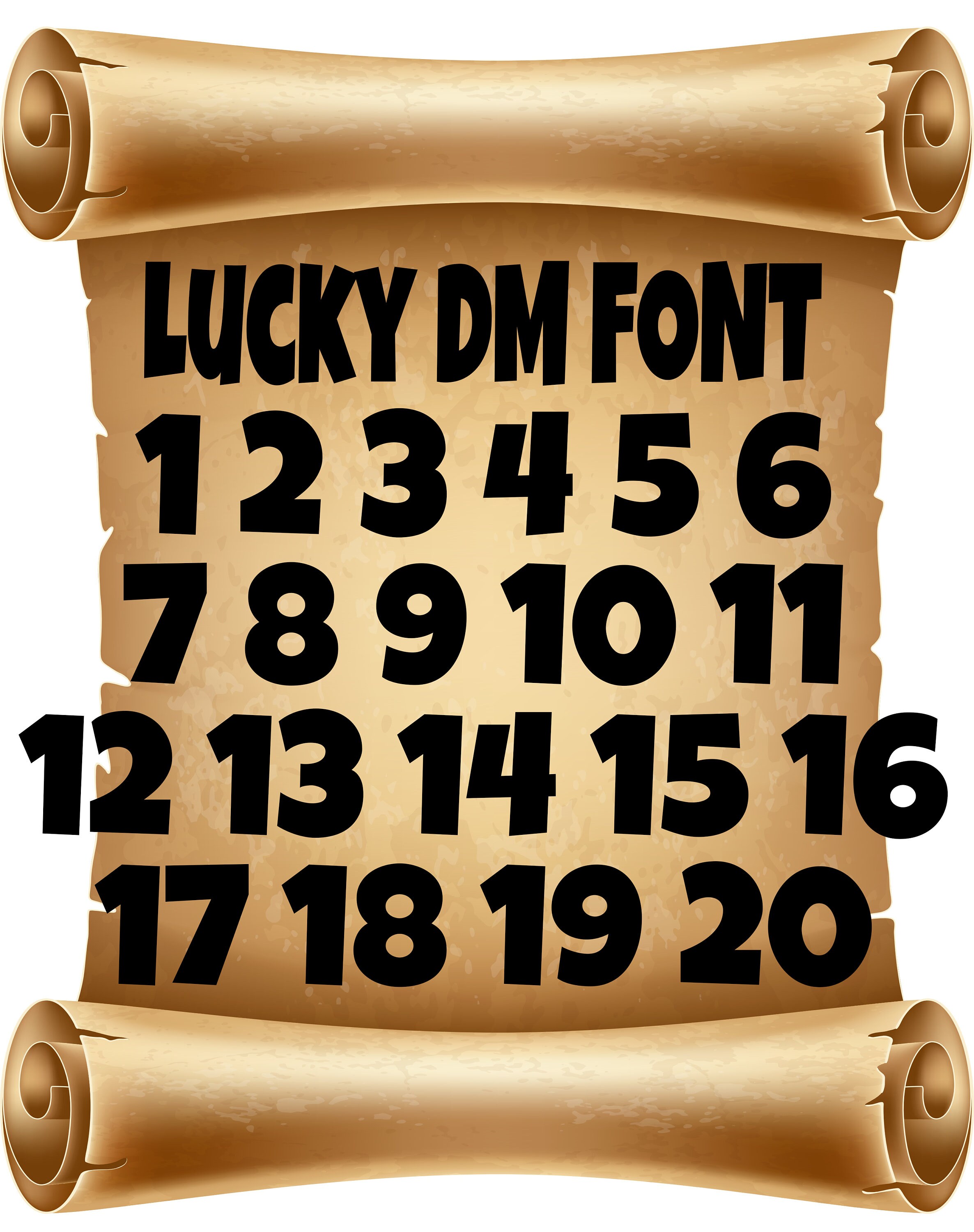Dnd Master Dice Lucky DM Font 3D Printing STL Digital Download RPG ...