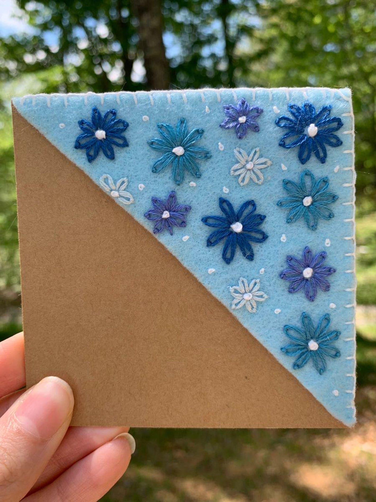 Hand Embroidered Felt Corner Page Bookmarks - Lazy Daisies! Available ...