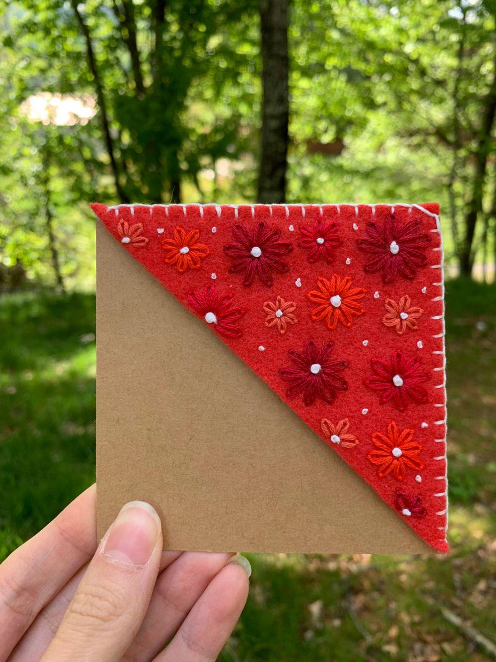 Hand Embroidered Felt Corner Page Bookmarks - Lazy Daisies! Available ...