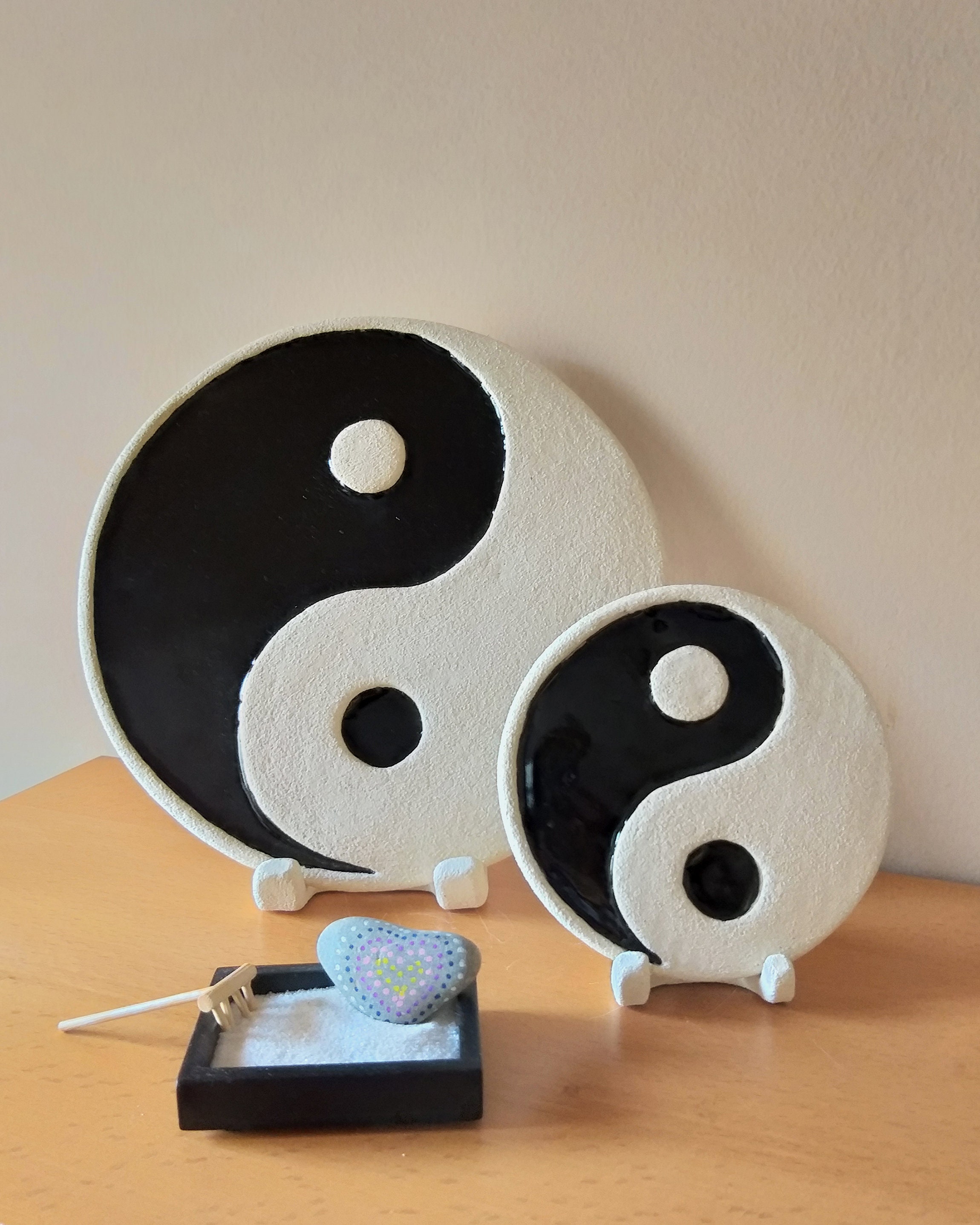 Yin Yang Ceramic Plate, Yin Yang Plate for Wall and Table, Yin Yang ...